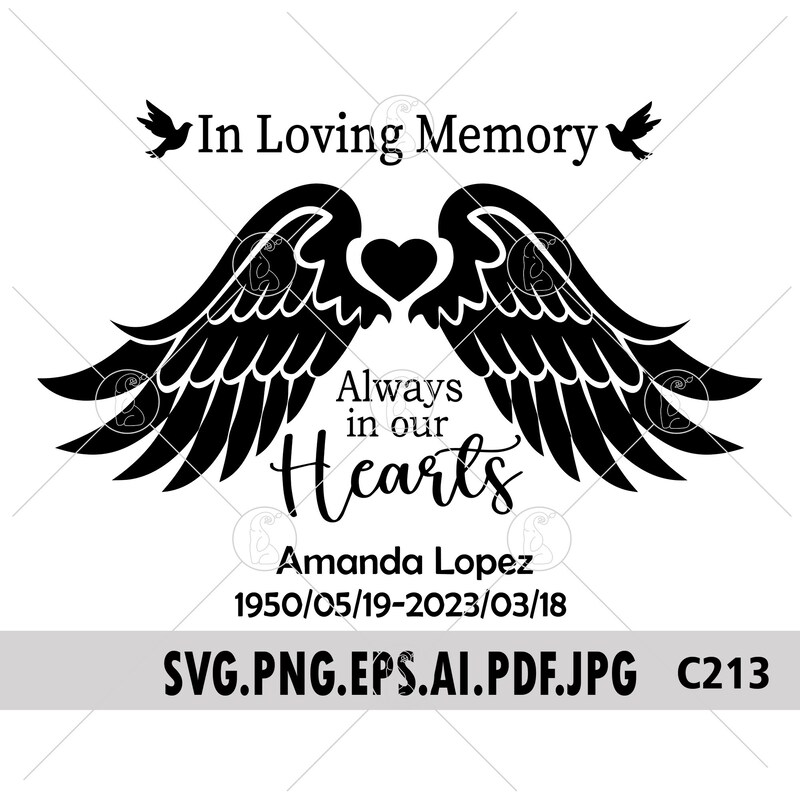 In Memory Svg - Etsy