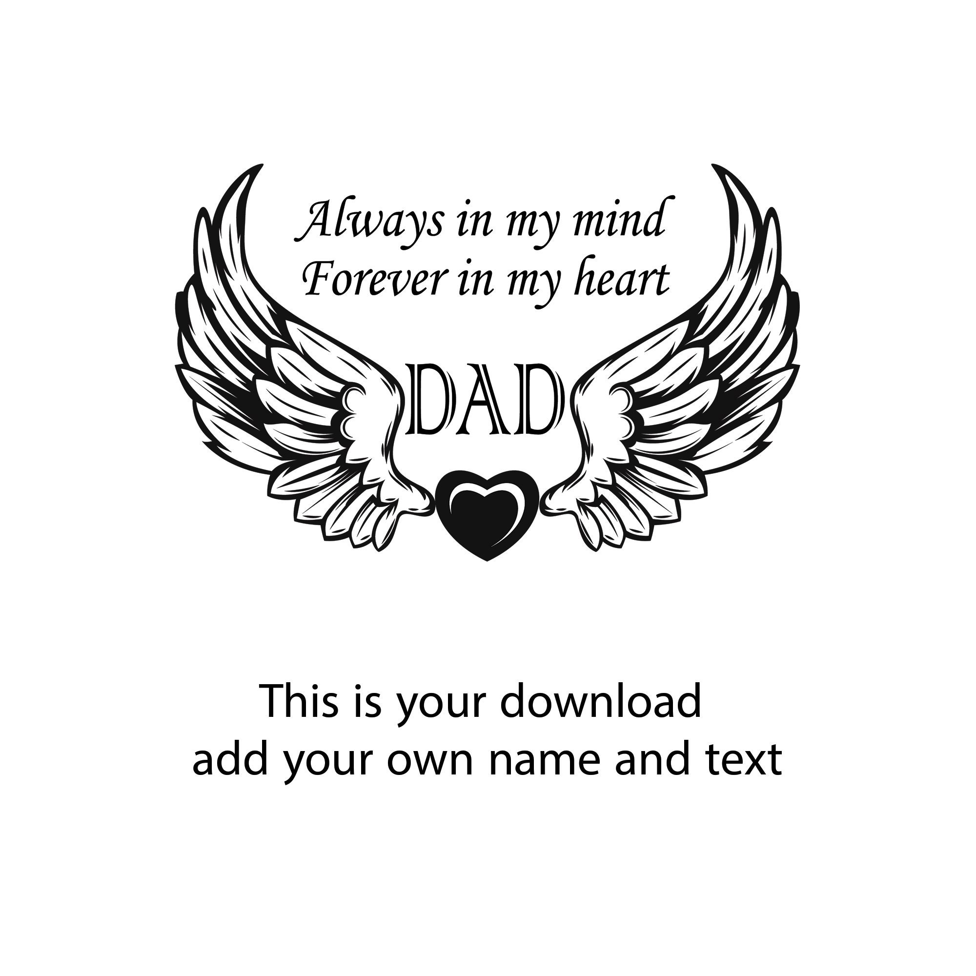 Dad Memorial SVG in Loving Memory SVG Rest in Peace SVG Rip - Etsy UK