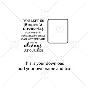 You Left Us Beautiful Memories You Are Always at Our Side Memorial ...