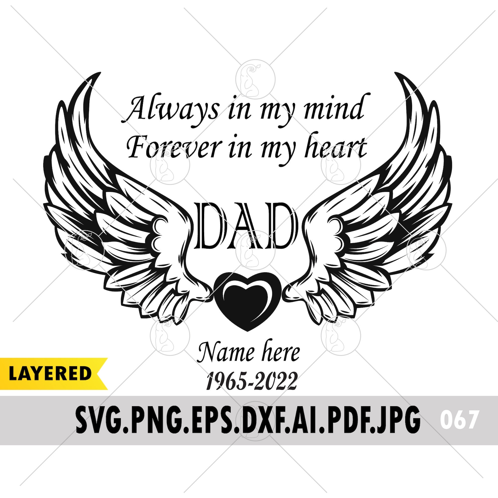 Dad Memorial SVG in Loving Memory SVG Rest in Peace SVG Rip - Etsy UK