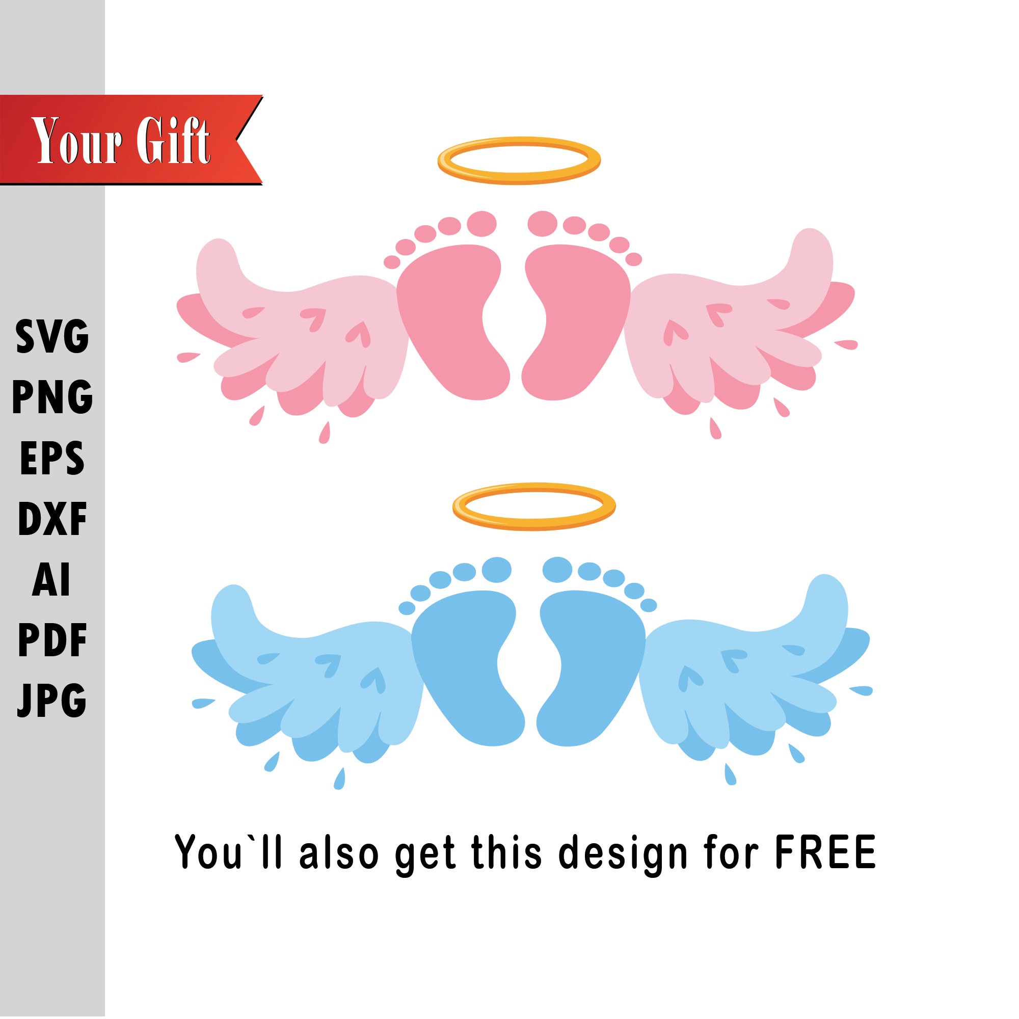 Baby Feet Angel Wings Svg Infant Baby Loss Angel Miscarriages - Etsy UK
