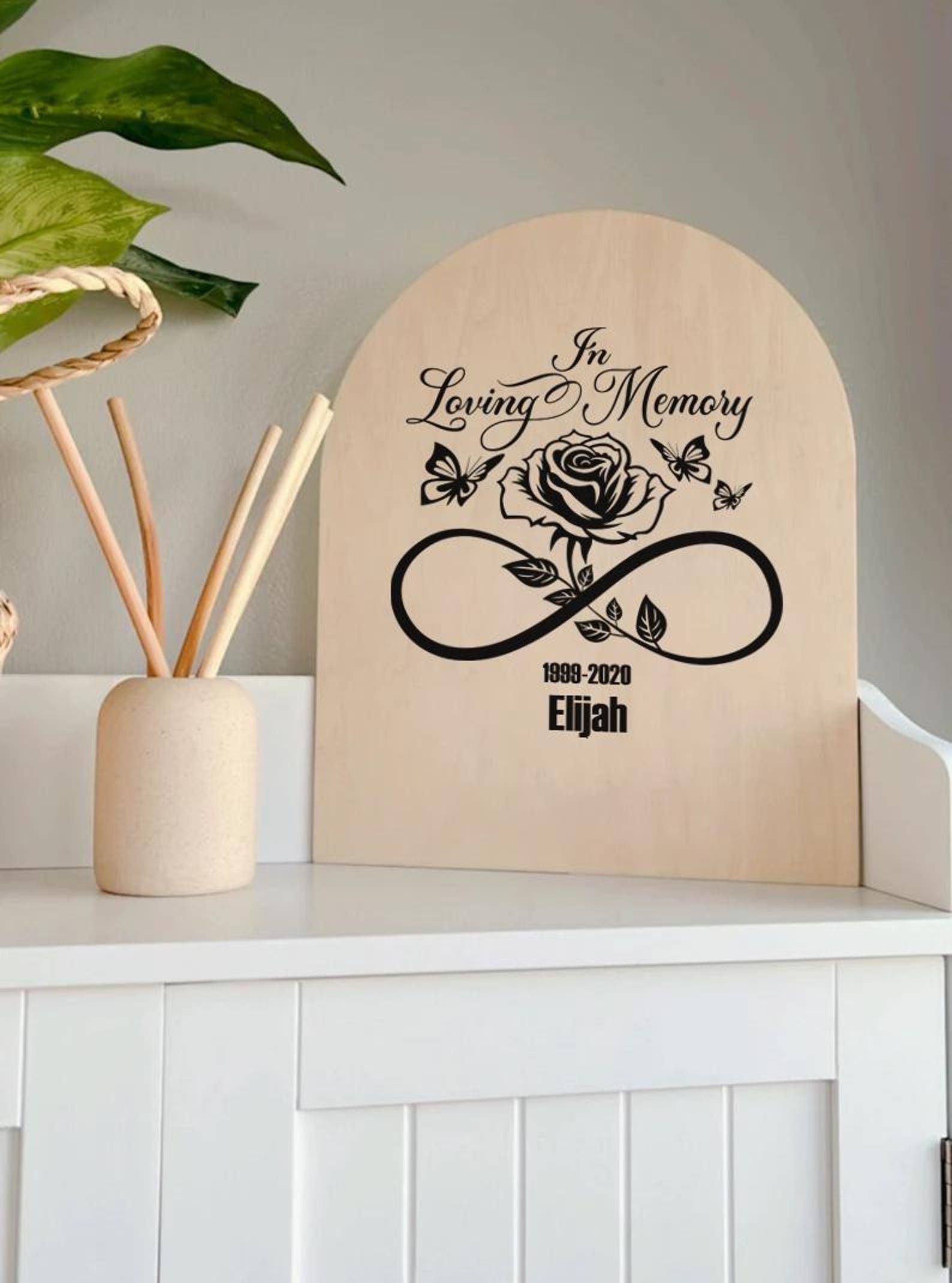 Memorial Rose Infinity SVG: in Loving Memory Design (digital Download ...