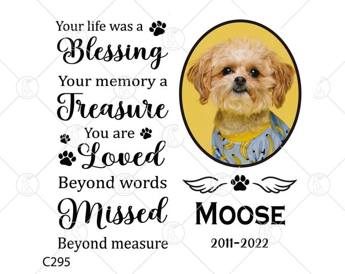 In Loving Memory, SVG File, PNG File, Digital File, Dog Memorial - Etsy ...