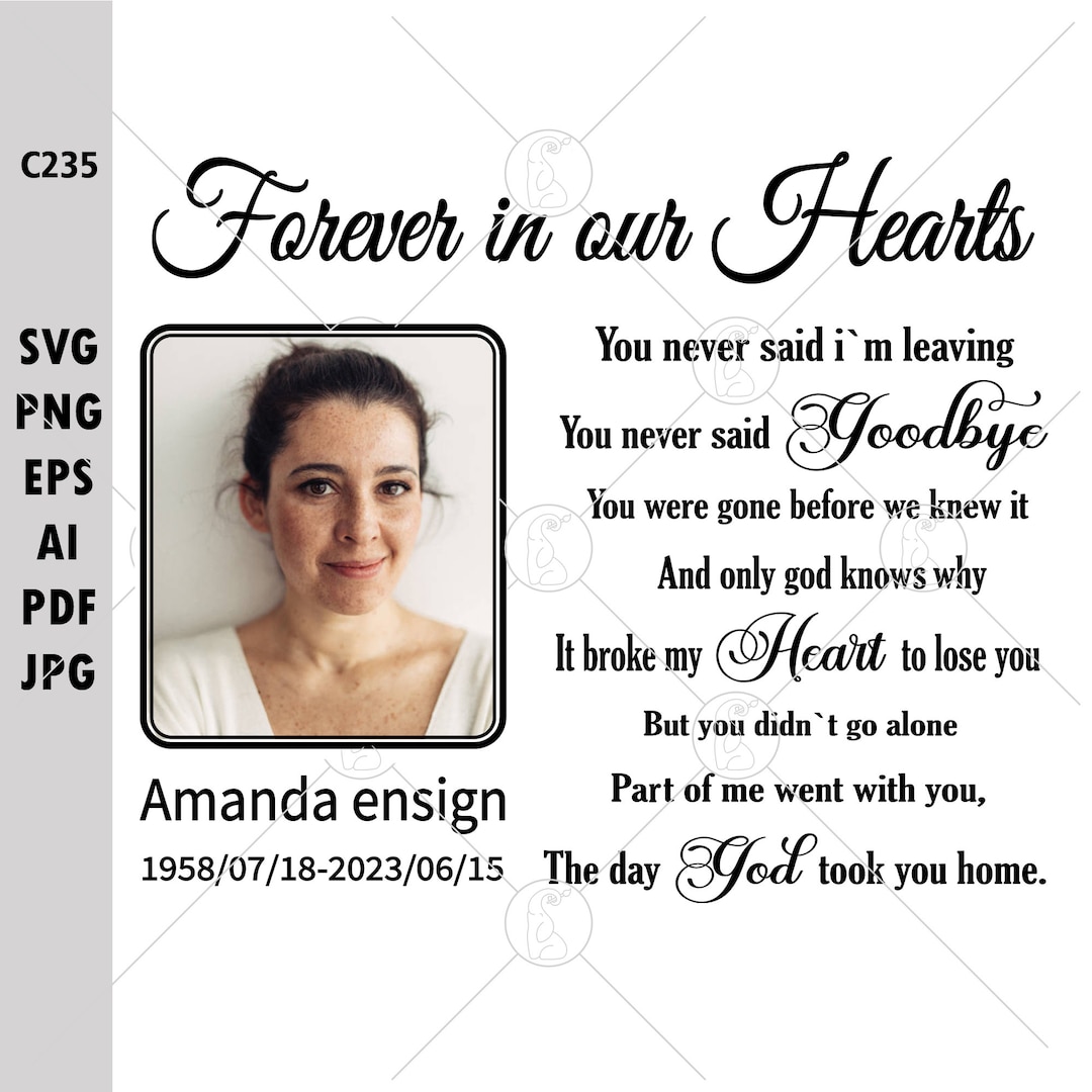 In Loving Memory Svg for Shirts, Rip Template for Tshirt, in Memory Svg ...