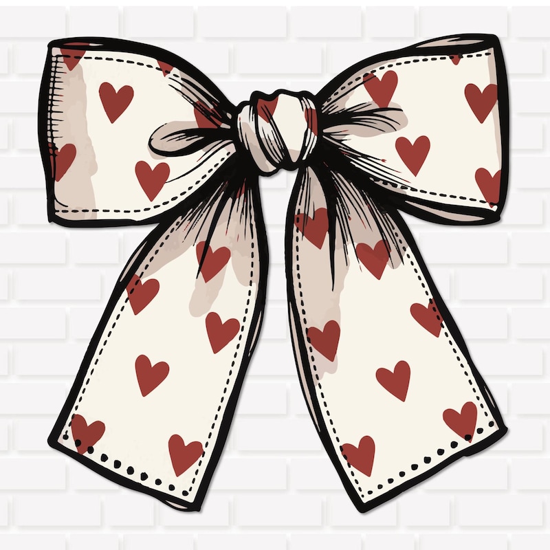 Valentine Ribbon Pattern - Etsy
