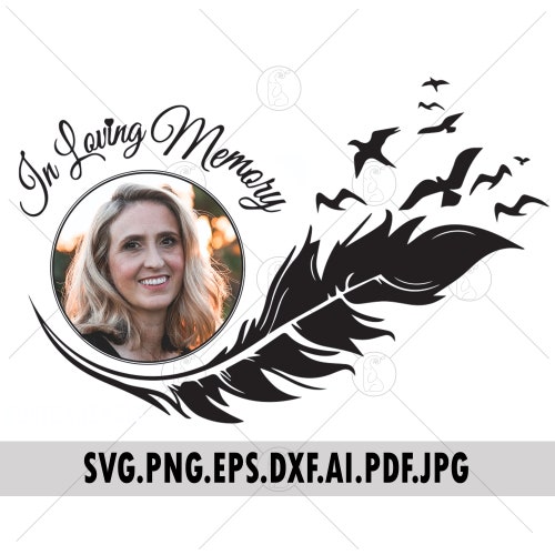 In Loving Memory Svg Feather and Flying Birds Svg Flying - Etsy