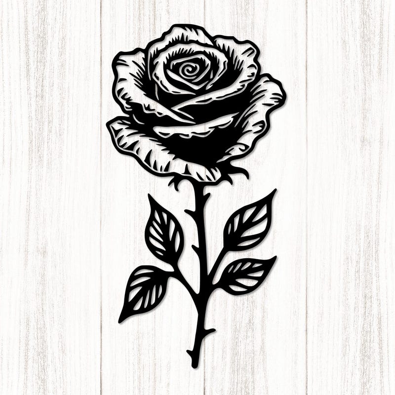 Rose Single Line File Svg - Etsy