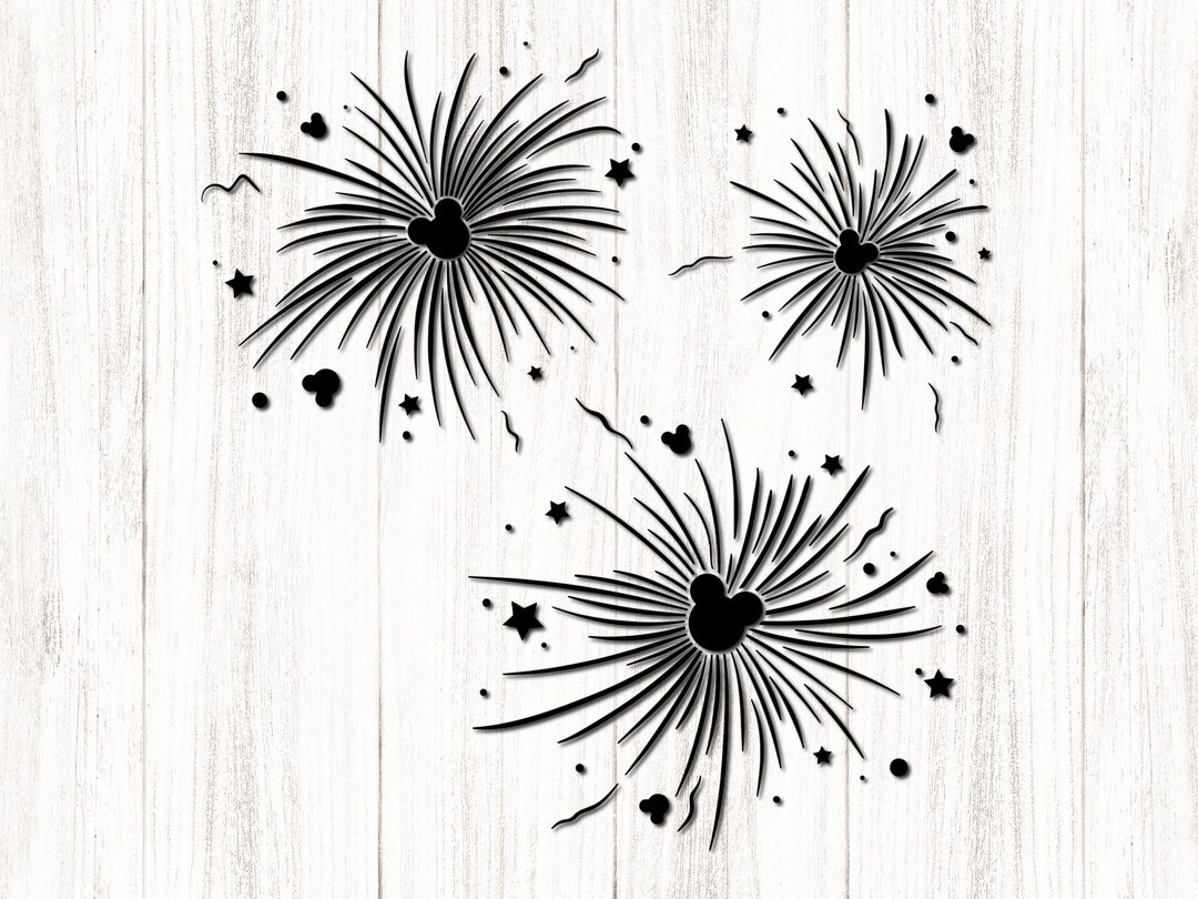 Mickey Head Fireworks Svg, Fireworks Svg, Mickey Mouse Head Svg, Cricut ...