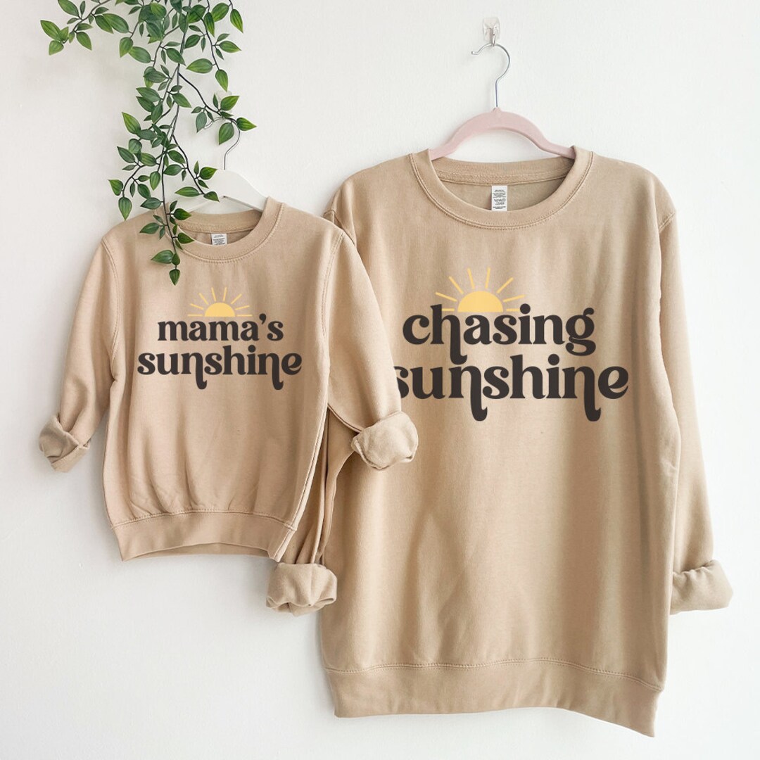 Chasing Sunshine & Mama's Sunshine Matching Sand Sweatshirts - Etsy