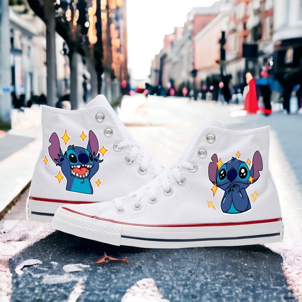 Lilo Stitch Converse - Etsy UK