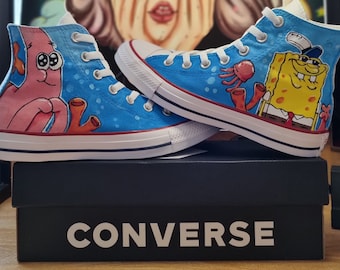 Spongebob Converse - Etsy