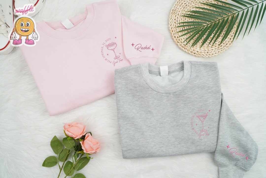 EMBROIDERED Girls Trip Sweatshirt, Custom Girls Trip Crewneck ...