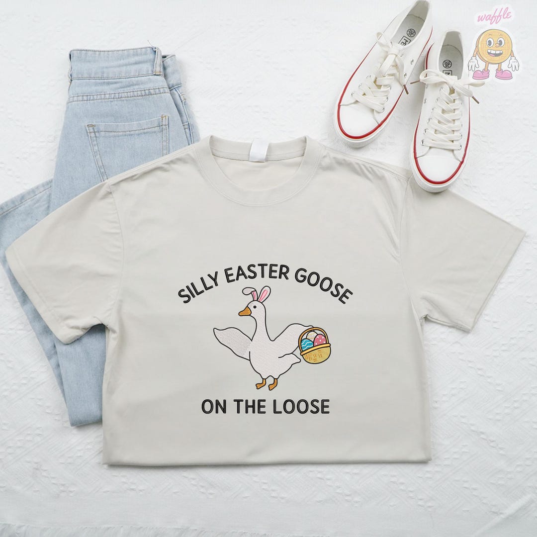 EMBROIDERED Silly Easter Goose Sweatshirt, Silly Goose Sweatshirt ...