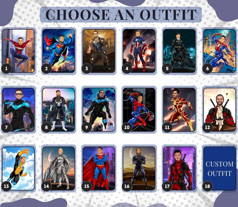Custom Superhero Portrait From Photo for Him, Funny Gift for Boyfriend ...