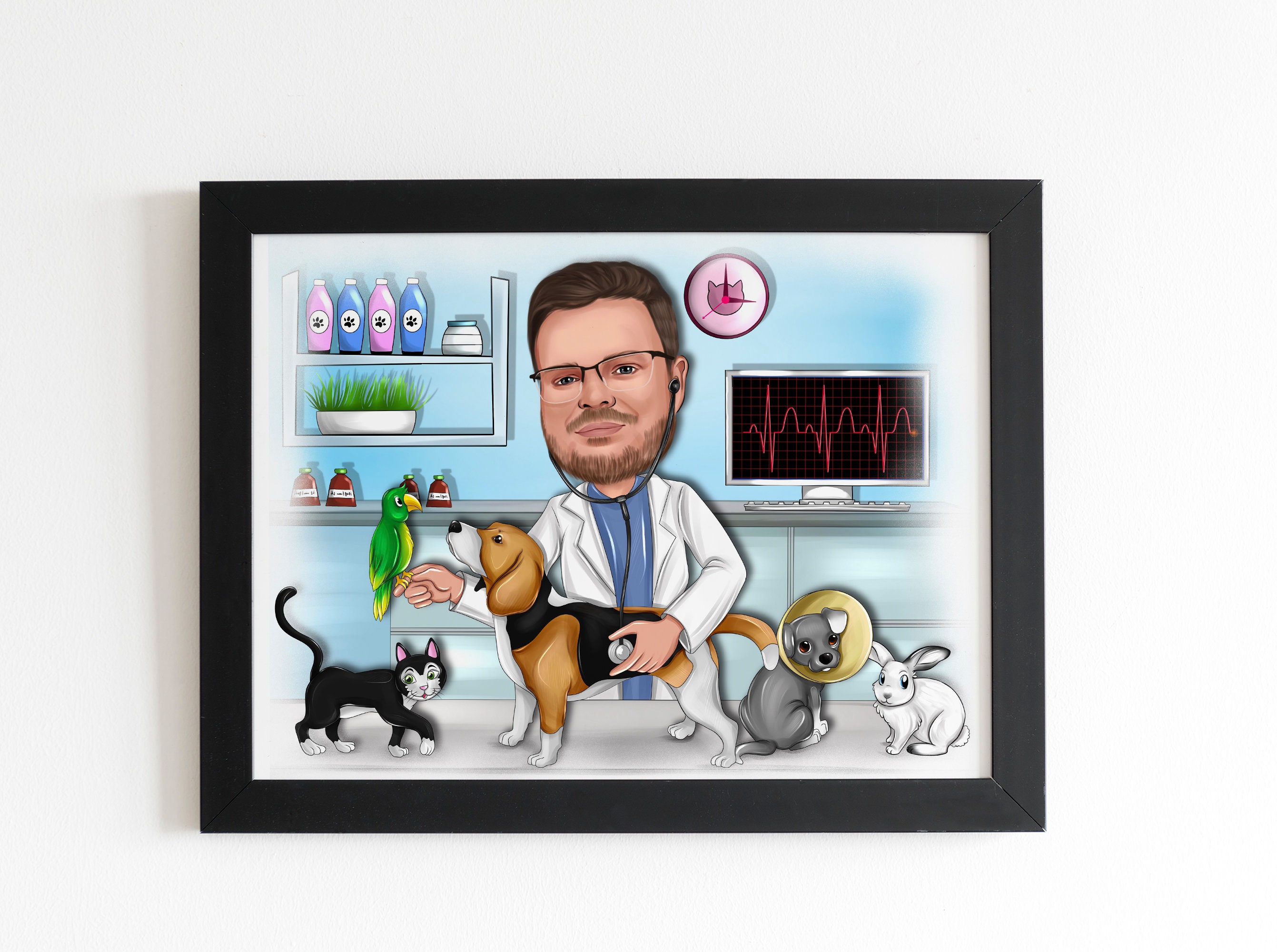 Personalized Veterinarian Gift, Custom Vet Print From Photo ...