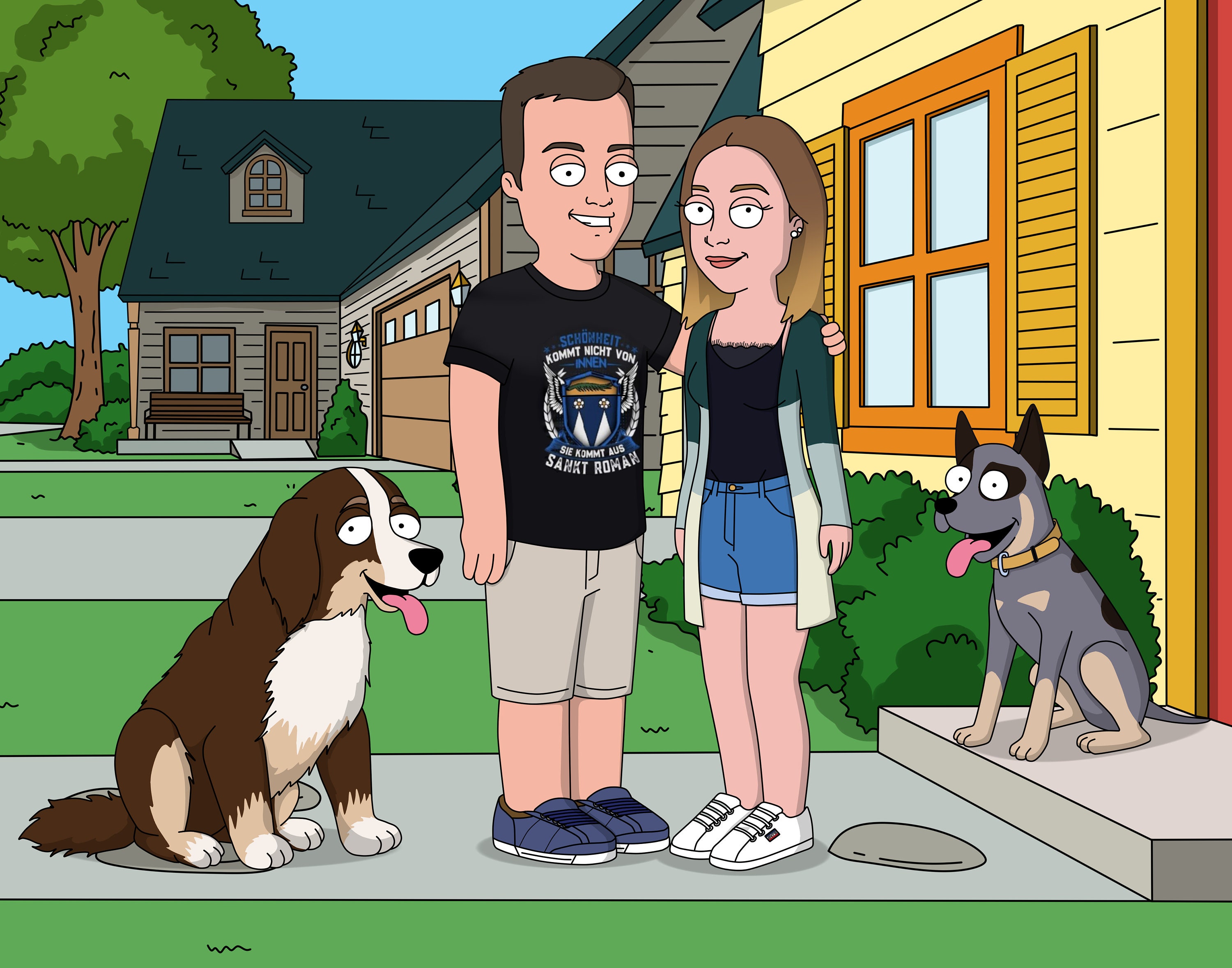 Personalized Couple Portrait Family Guy Custom Portrait - Etsy
