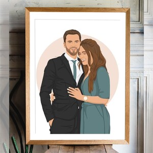 Personalized Couple Portrait Portrait From Photo Anniversary - Etsy