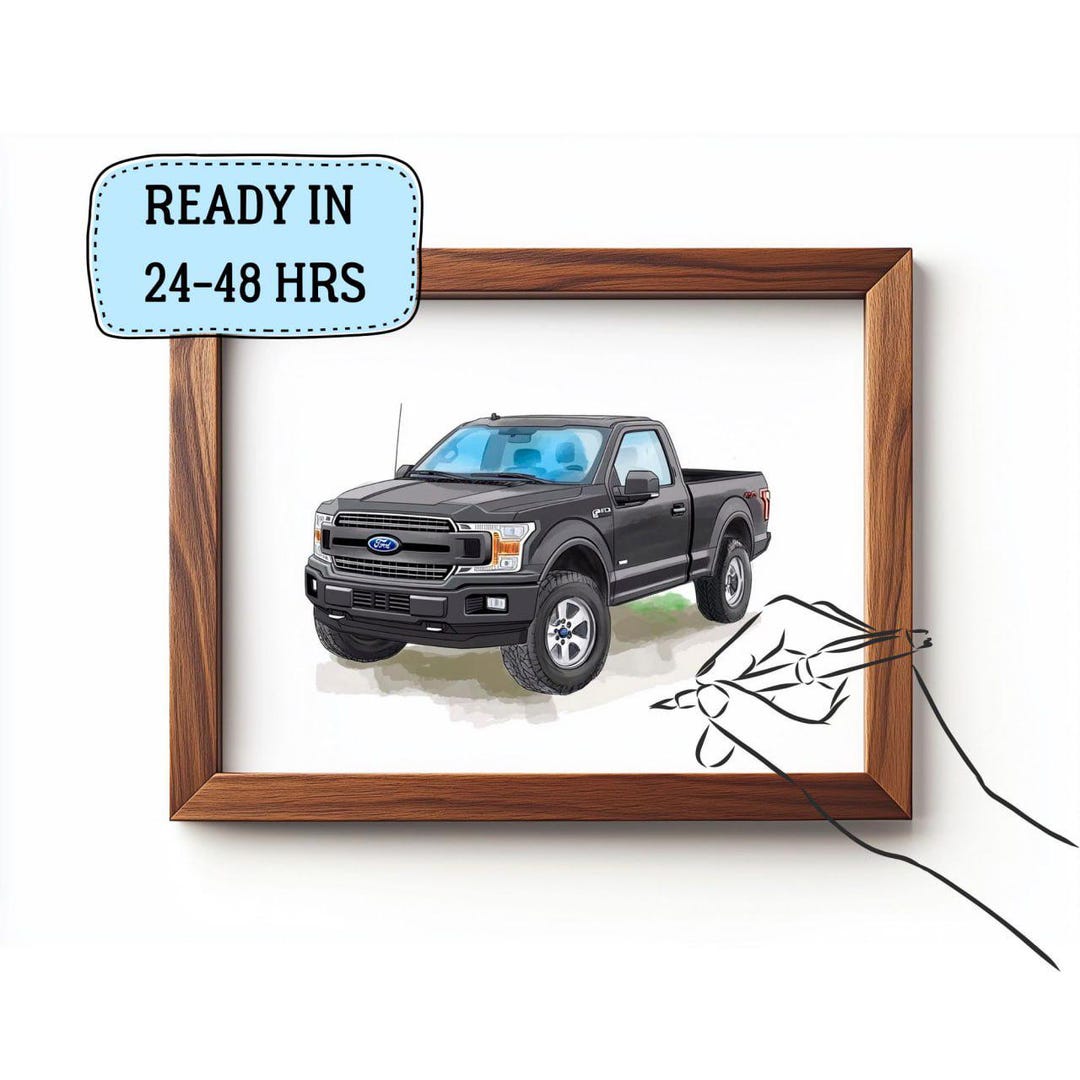Custom Car Portrait, Hand Drawn Car Illustration, Personalized Car Gift ...