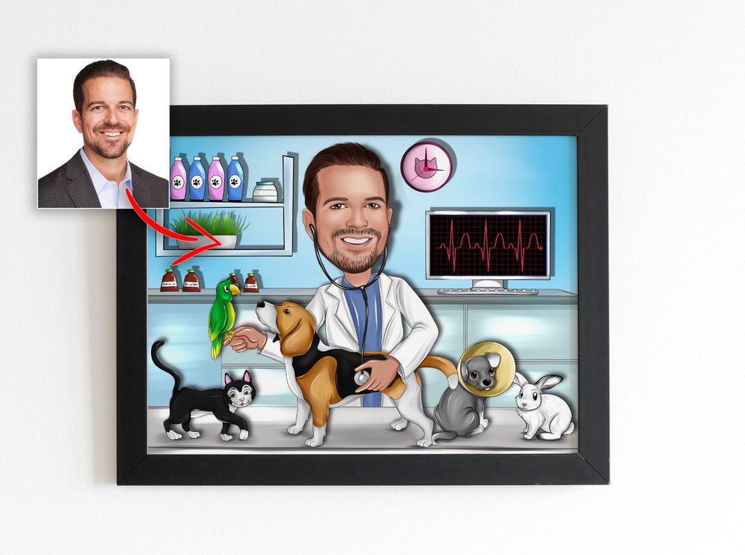 Personalized Veterinarian Gift, Custom Vet Print From Photo ...