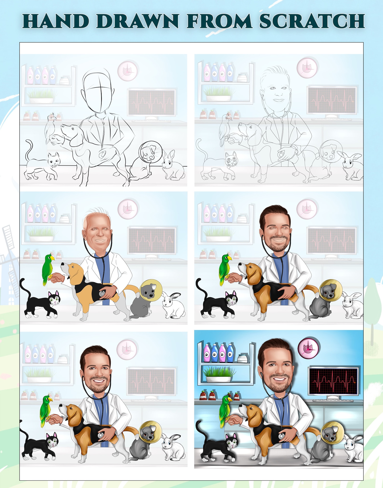 Personalized Veterinarian Gift, Custom Vet Print From Photo ...
