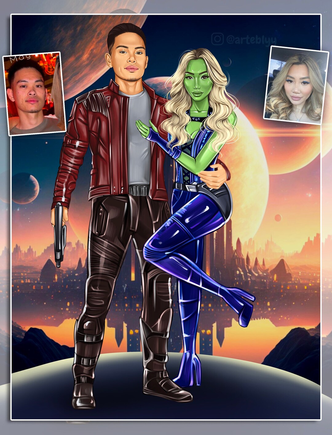Custom Guardians of the Galaxy Portrait, Couple and Family Portrait ...
