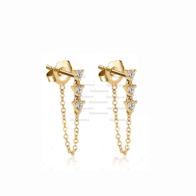 Gold Chain Earrings - Etsy