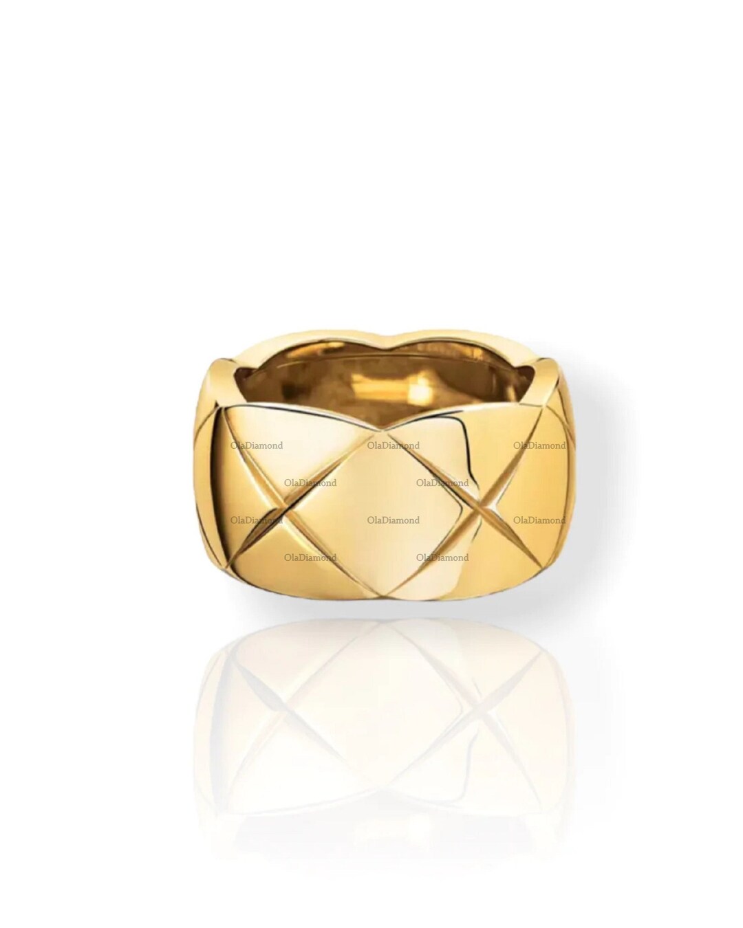 Hip Hop Gold Cross Wide Ring, Rhombus Knuckle Finger Rings for Men ...