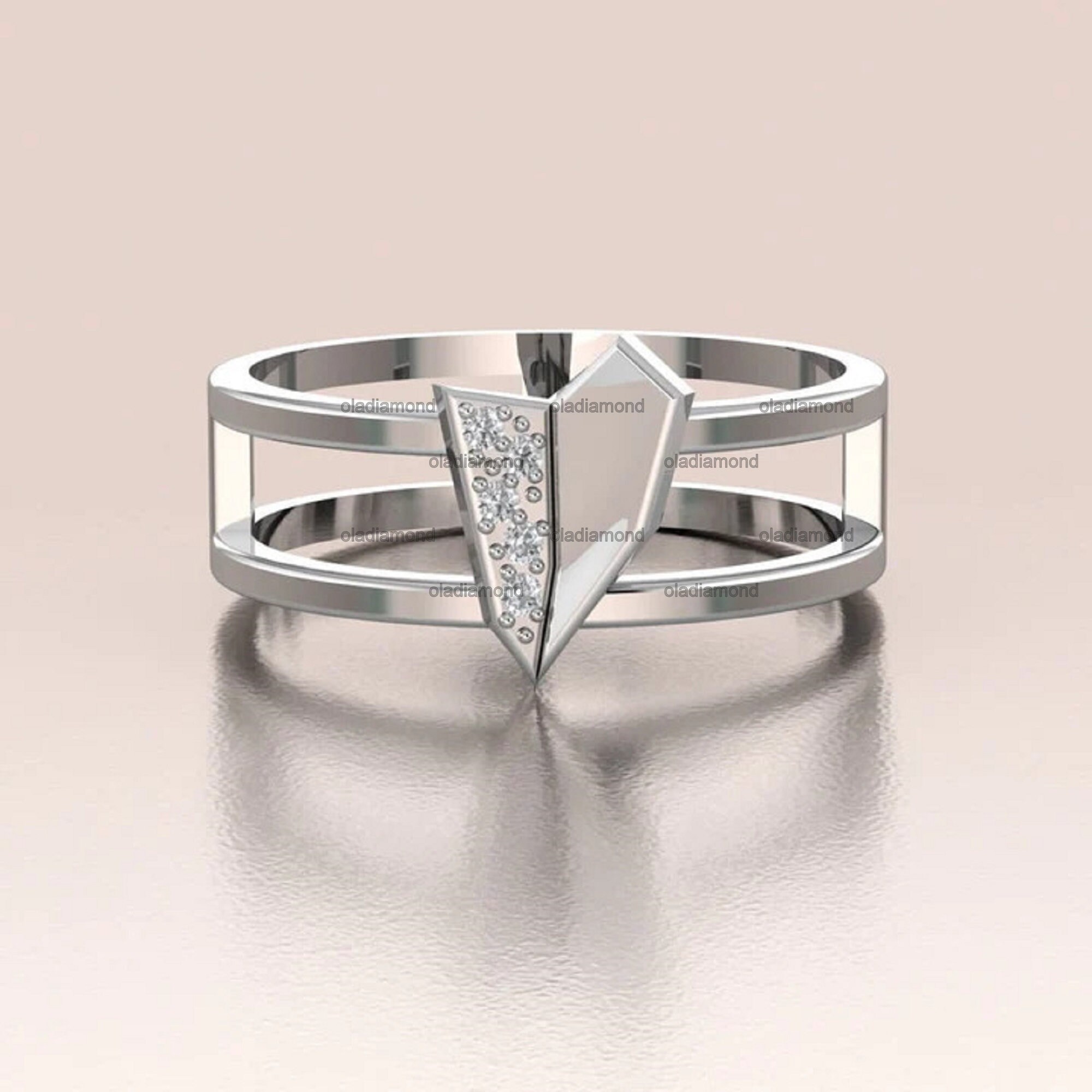 A Typical Love Ring, 14K Gold Anniversary Ring, Punk Ring, Openwork ...