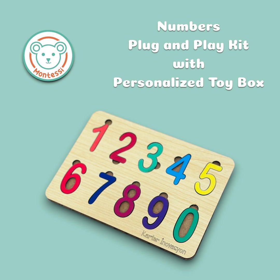 Personalized Wooden Number Puzzle - 1 to 10, Gift Box Included,wooden ...
