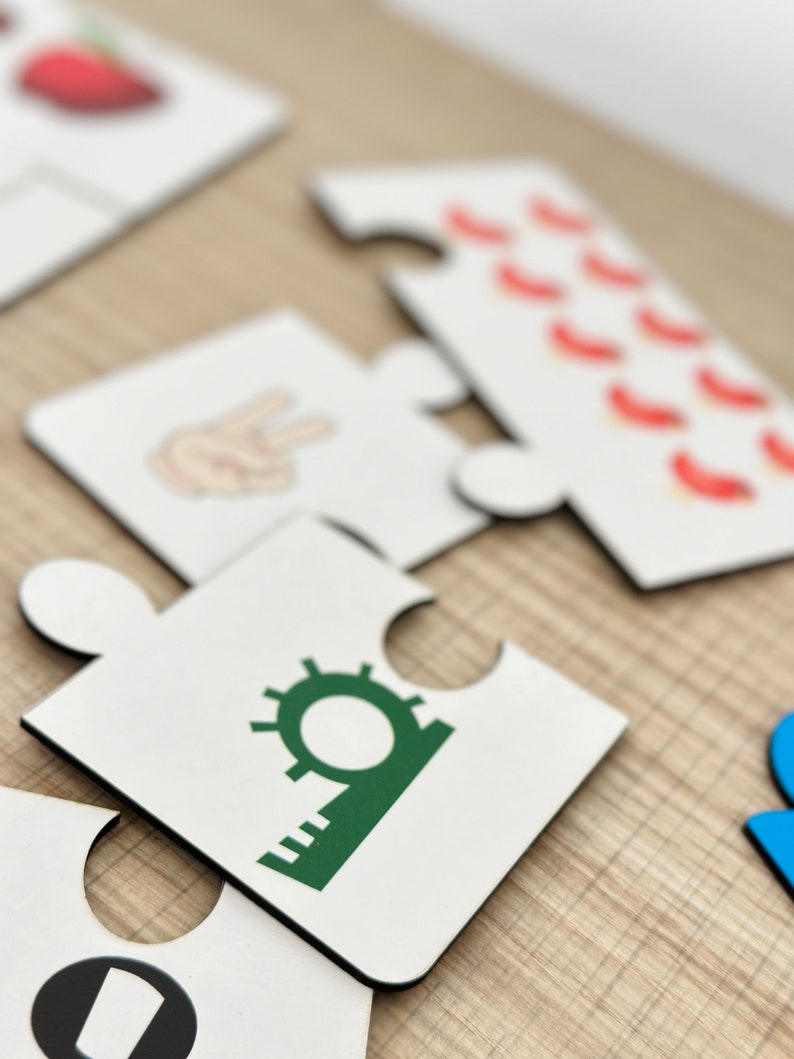 Number Learning Set, Numbers, 30 Piece Number Matching Set, Finger ...