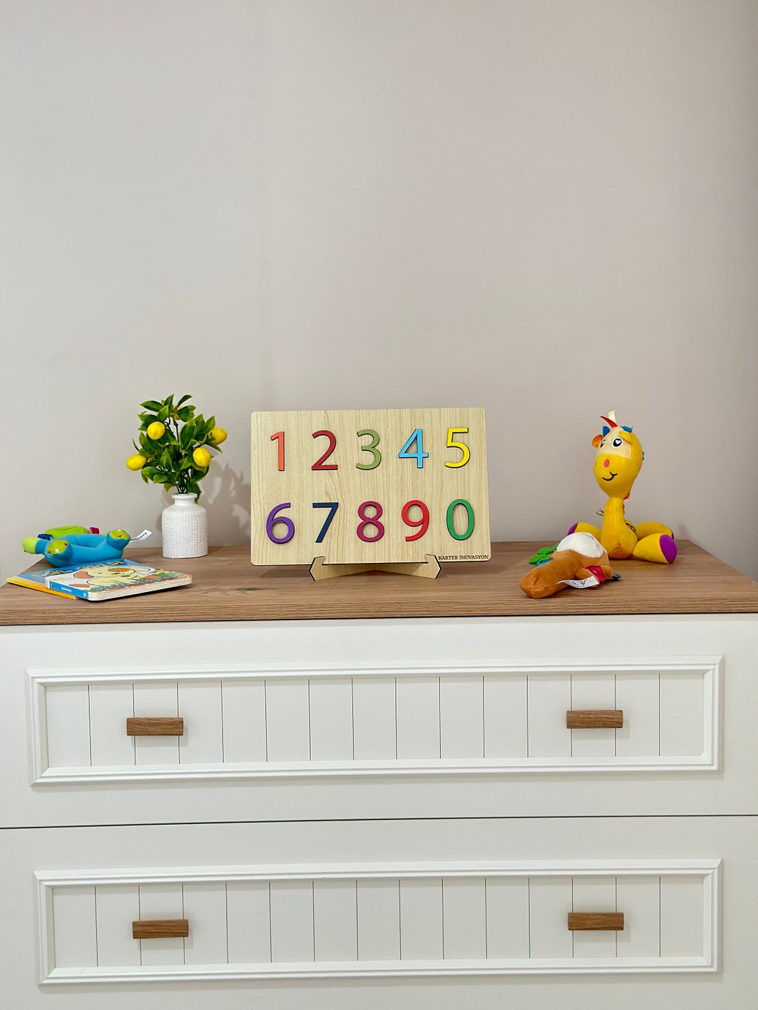 Rainbow Numbers Puzzle,natural Wooden Numbers Puzzle,christmas Gifts ...