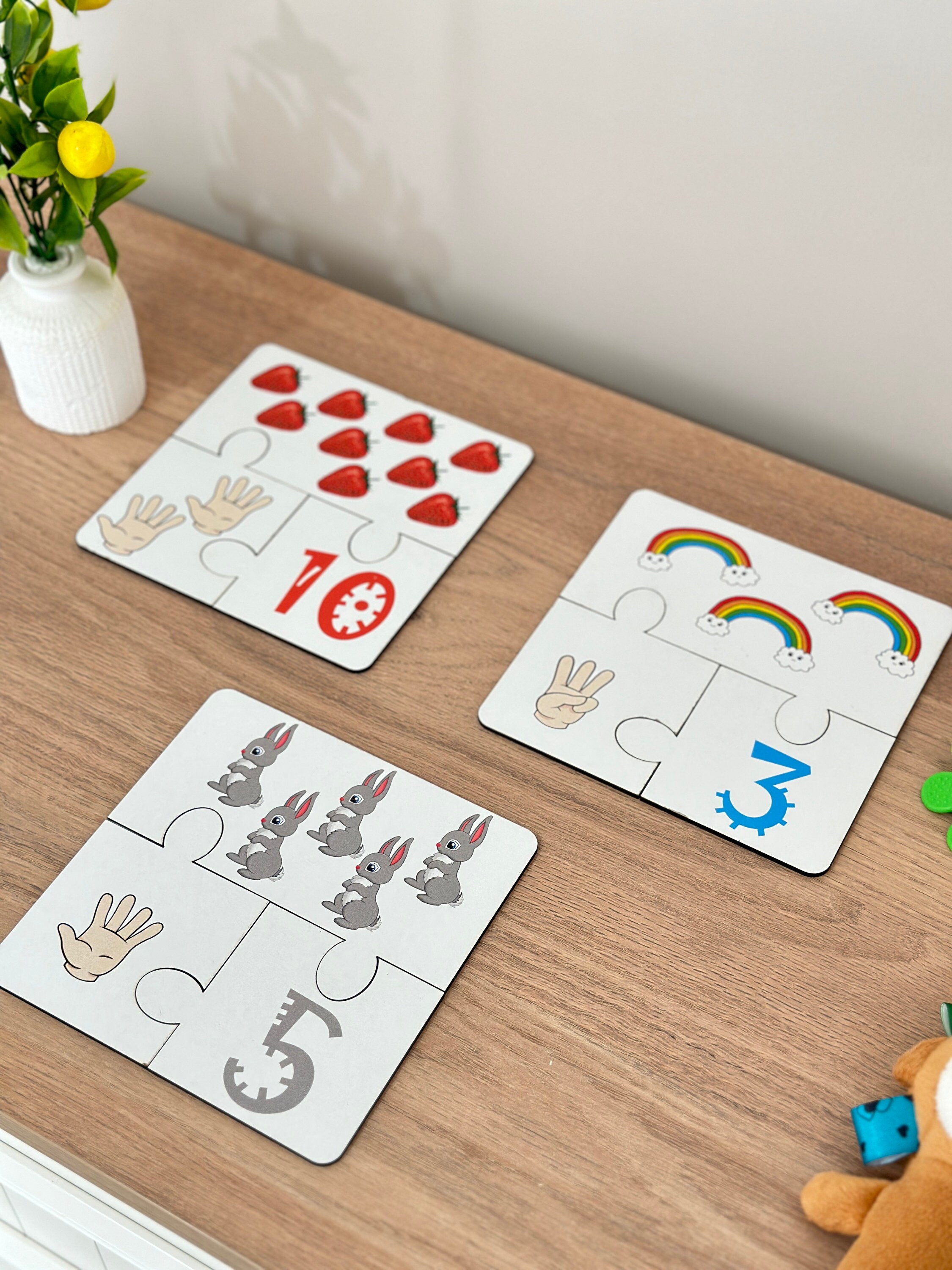 Number Learning Set, Numbers, 30 Piece Number Matching Set, Finger ...