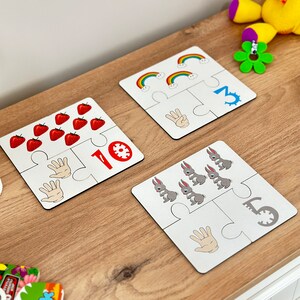Number Learning Set, Numbers, 30 Piece Number Matching Set, Finger ...