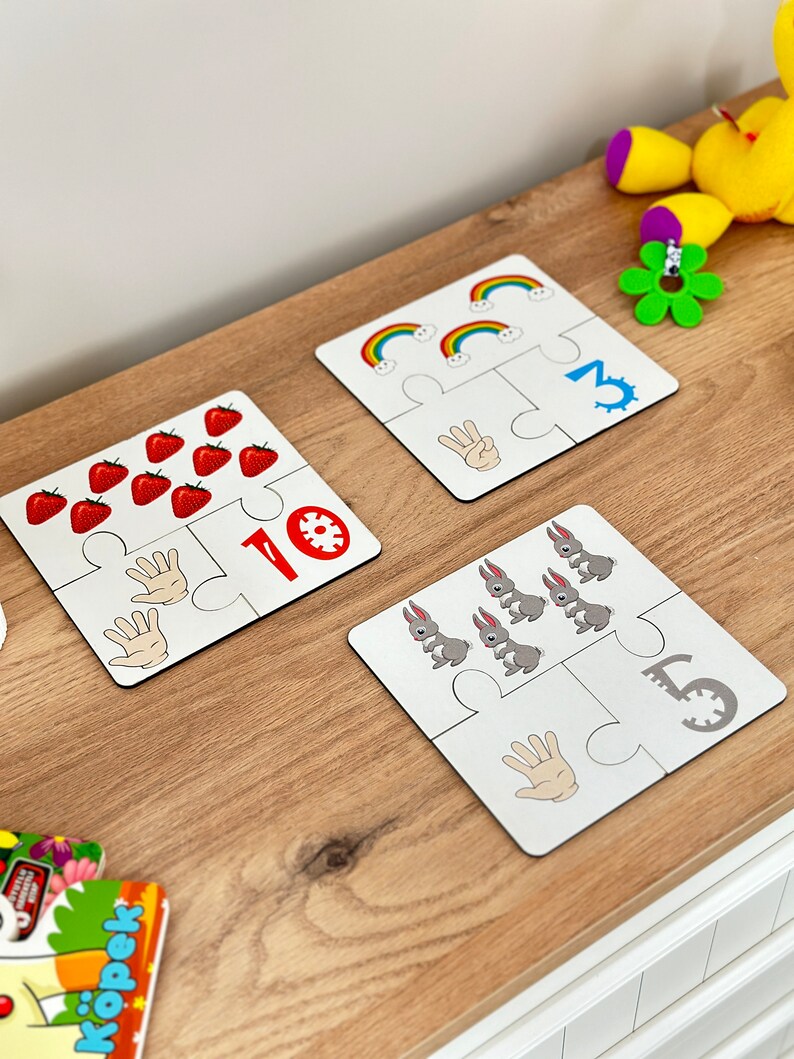 Number Learning Set, Numbers, 30 Piece Number Matching Set, Finger ...