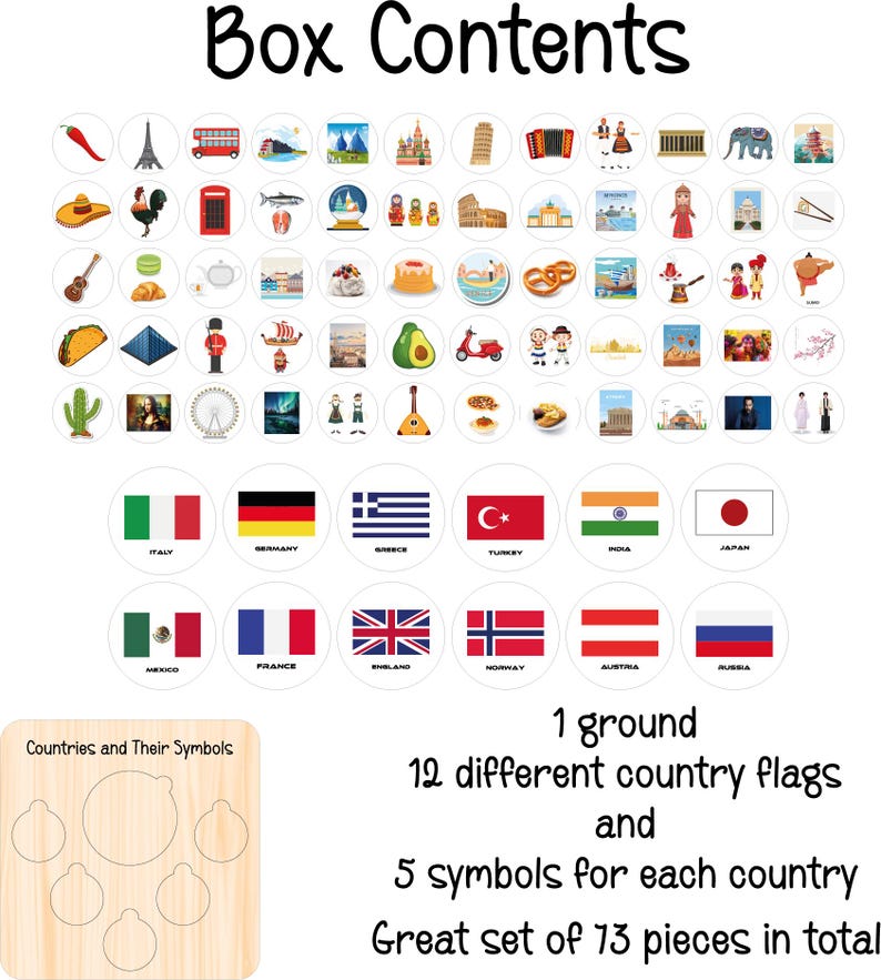 Around the World Activity Countries Matching Activity Sorting Customs ...