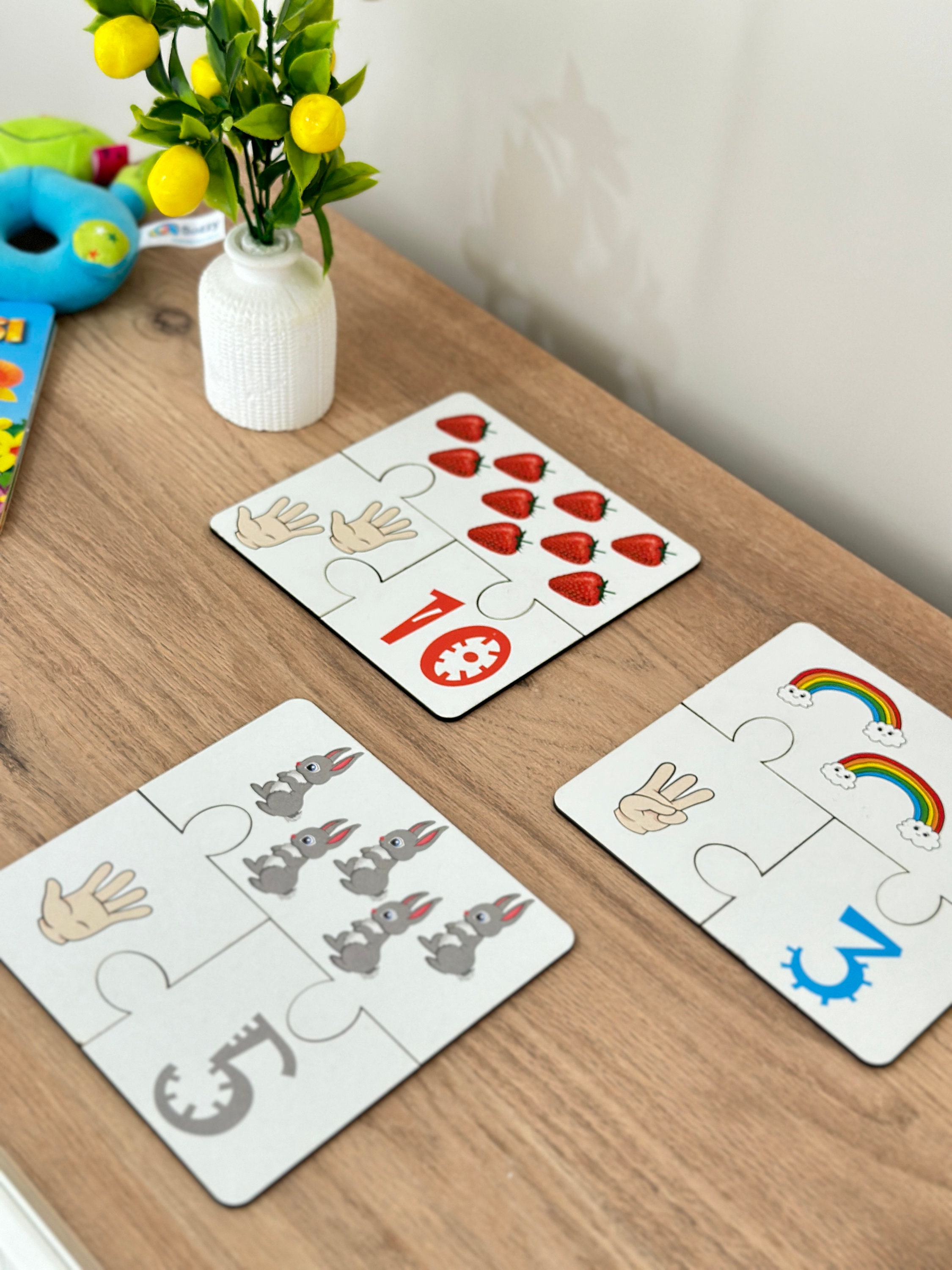 Number Learning Set, Numbers, 30 Piece Number Matching Set, Finger ...