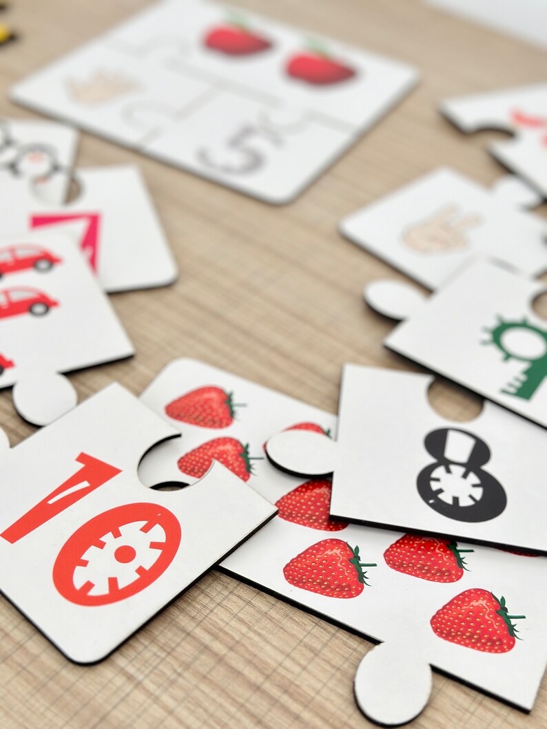 Number Learning Set, Numbers, 30 Piece Number Matching Set, Finger ...