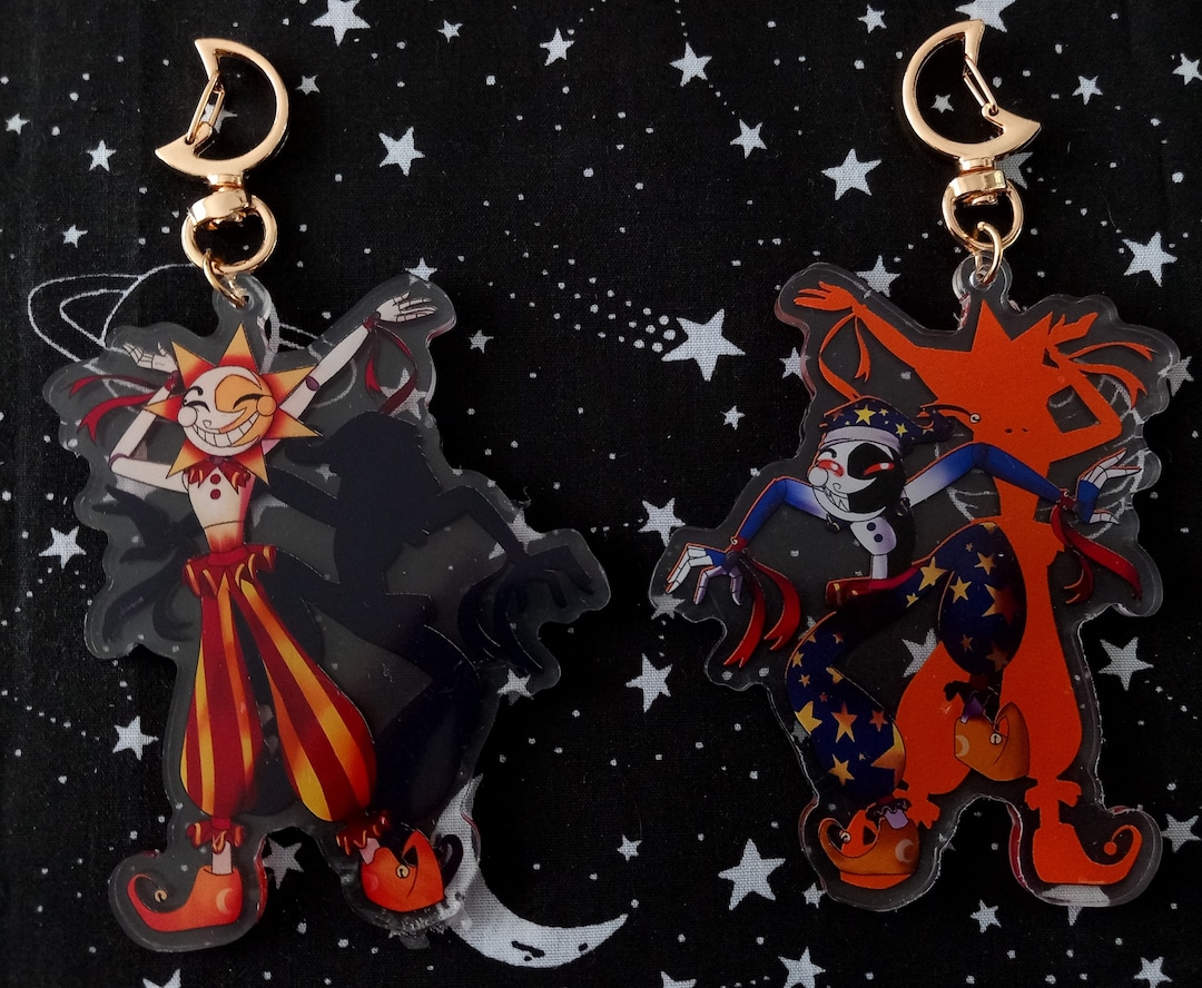 Fnaf: Security Breach Sun and Moon Keychain - Etsy