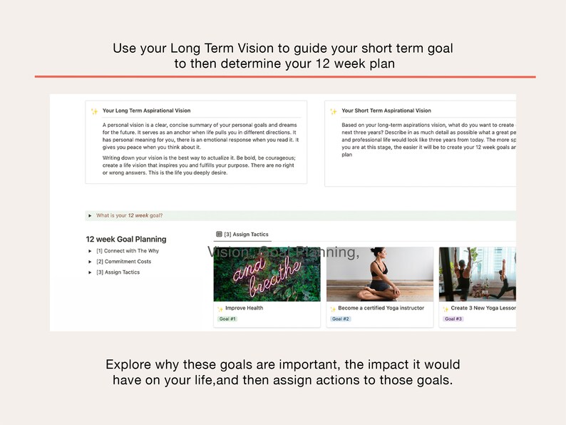 Notion Goal Template Notion Digital Planner 3 Month Life - Etsy