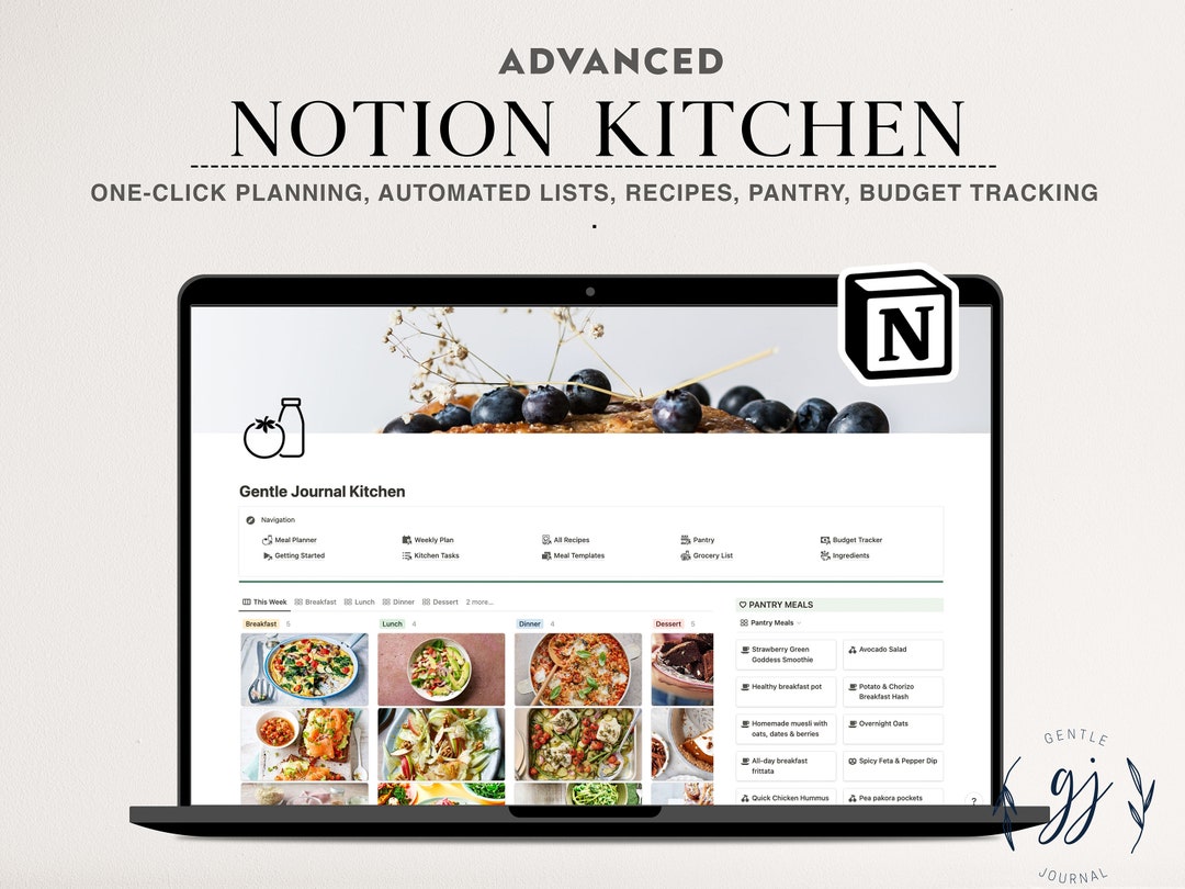 Notion Meal Planner Template Automated Grocery Lists, Custom Meal ...