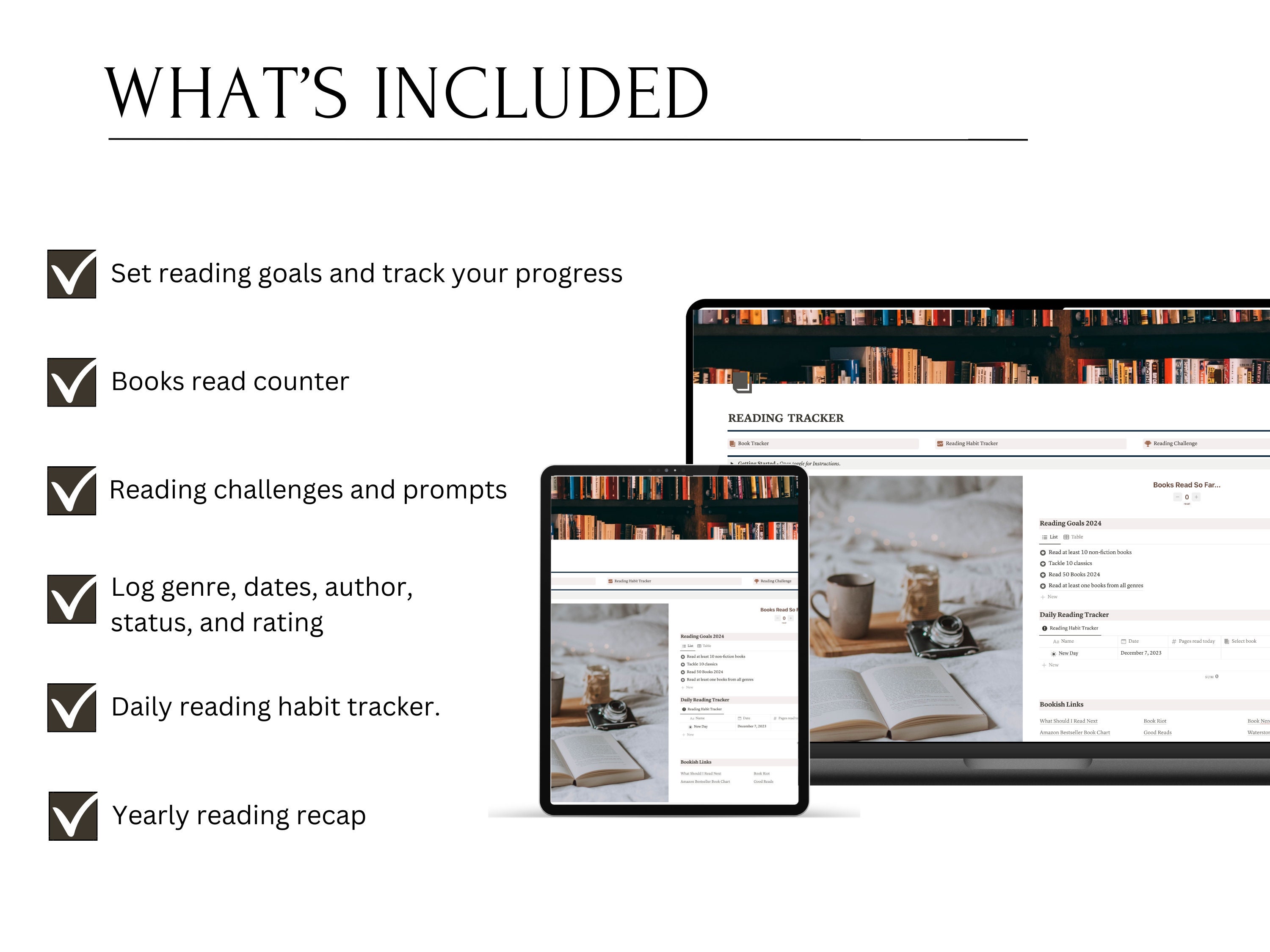 Ultimate Notion Reading Tracker Notion Book Dashboard, Notion Reading Goals, Notion Book Journal ...