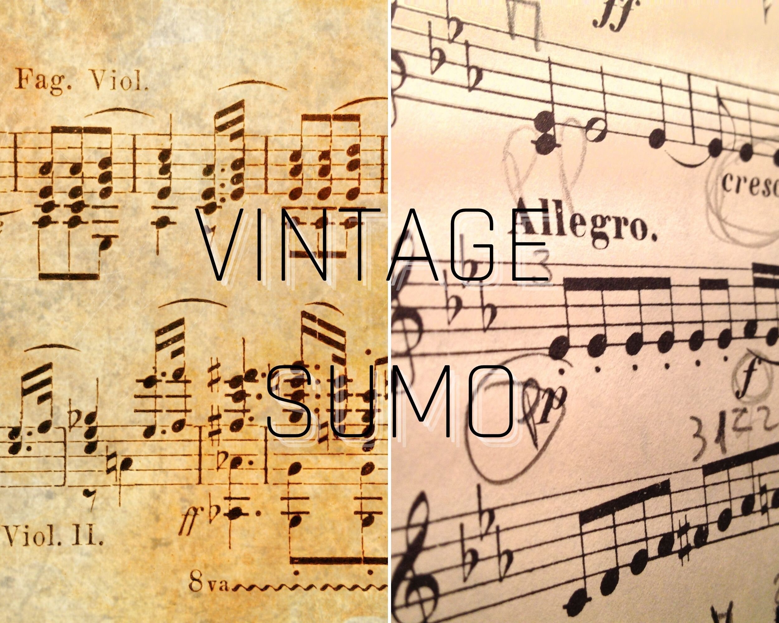 Music Digital Paper Vintage Sheet Music Scrapbook Papers Old - Etsy
