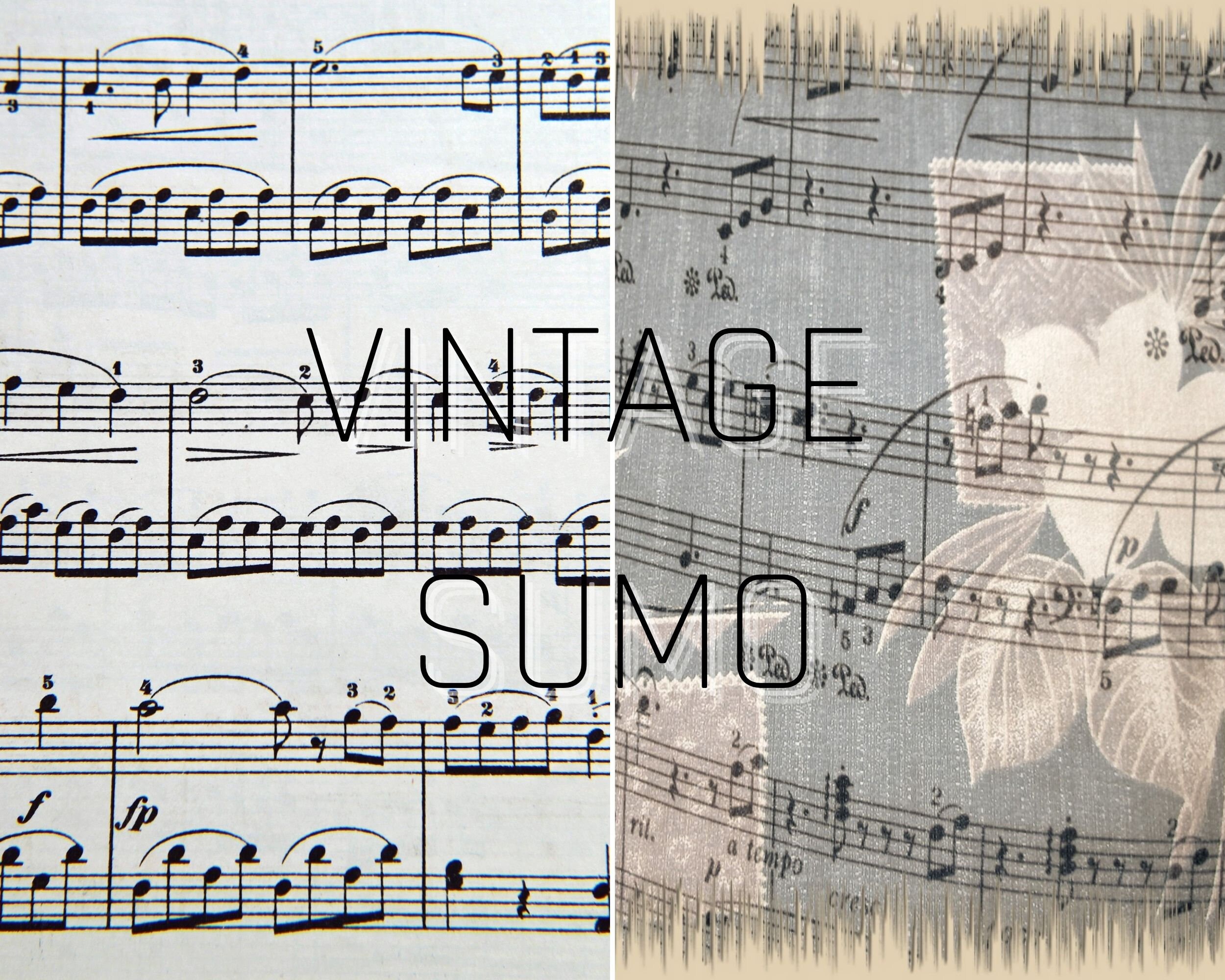 Music Digital Paper Vintage Sheet Music Scrapbook Papers Old - Etsy