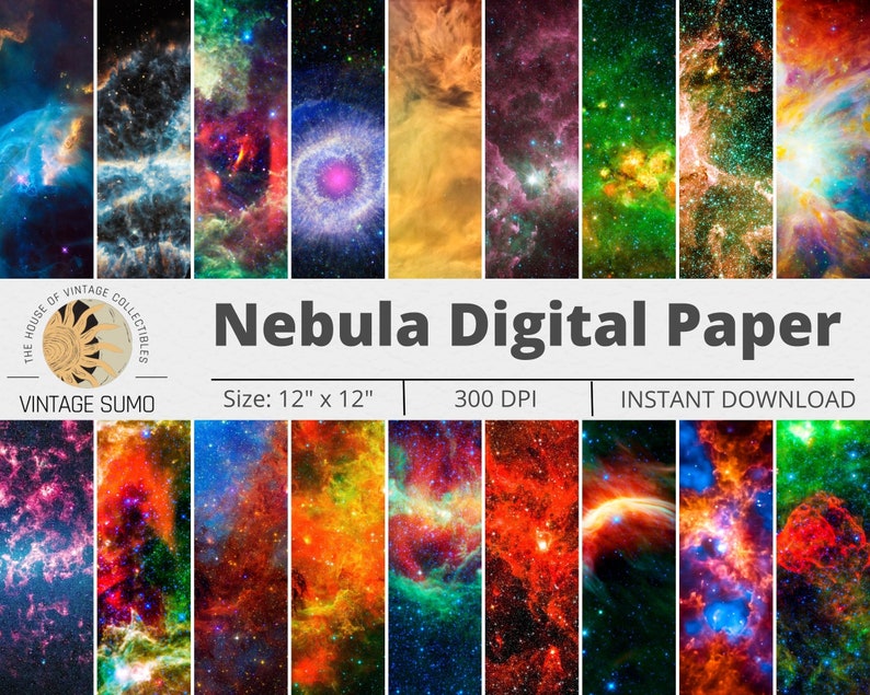 Nebula Digital Paper Galaxy Digital Paper Galaxy Backdrop - Etsy