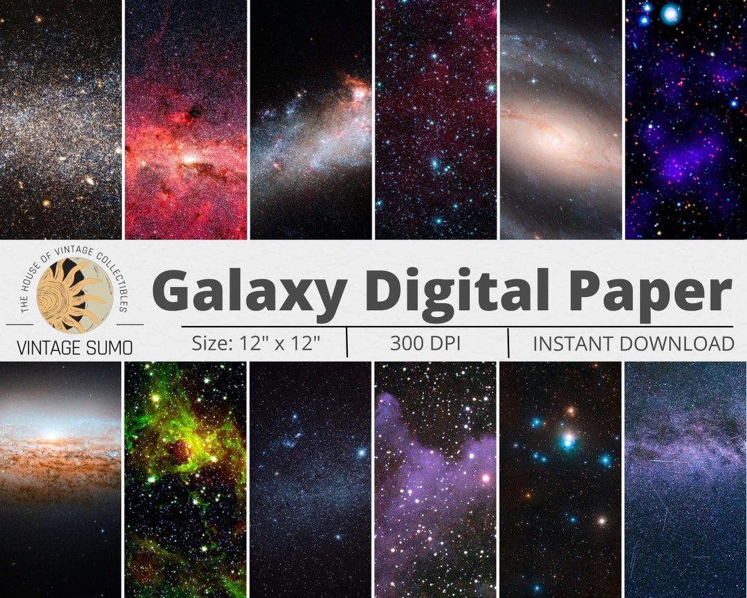 Galaxy Digital Paper, Galaxy Backgrounds, Space Digital Paper, Galaxy ...