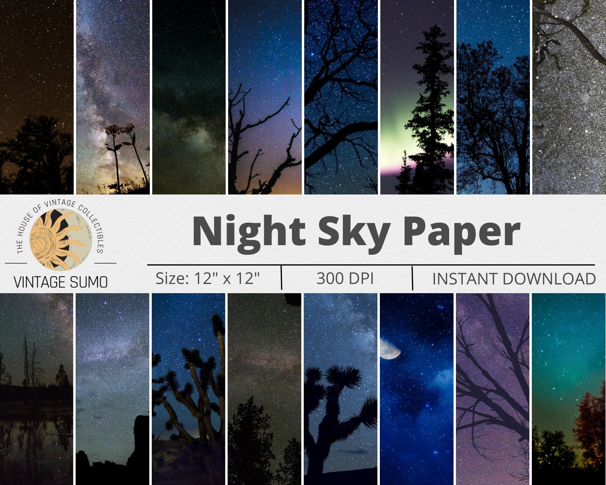 Night Sky Digital Paper Starry Night Digital Paper Glitter - Etsy
