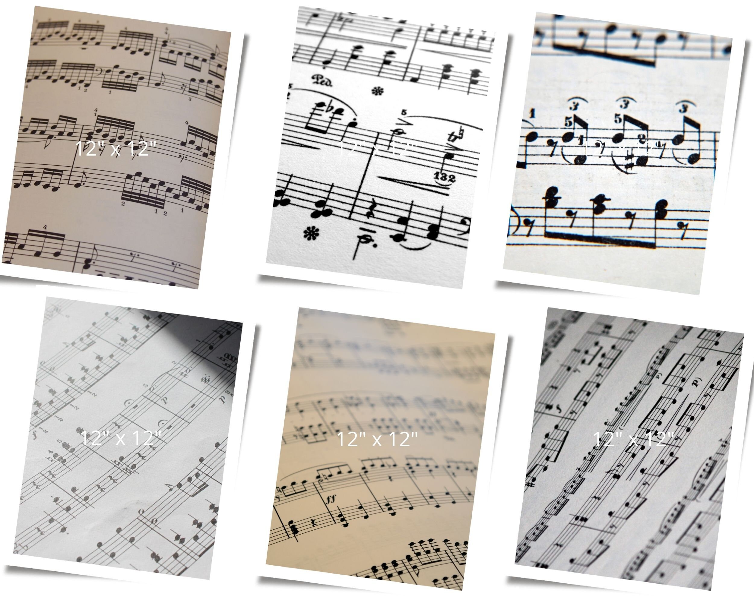 Music Digital Paper Vintage Sheet Music Scrapbook Papers Old - Etsy