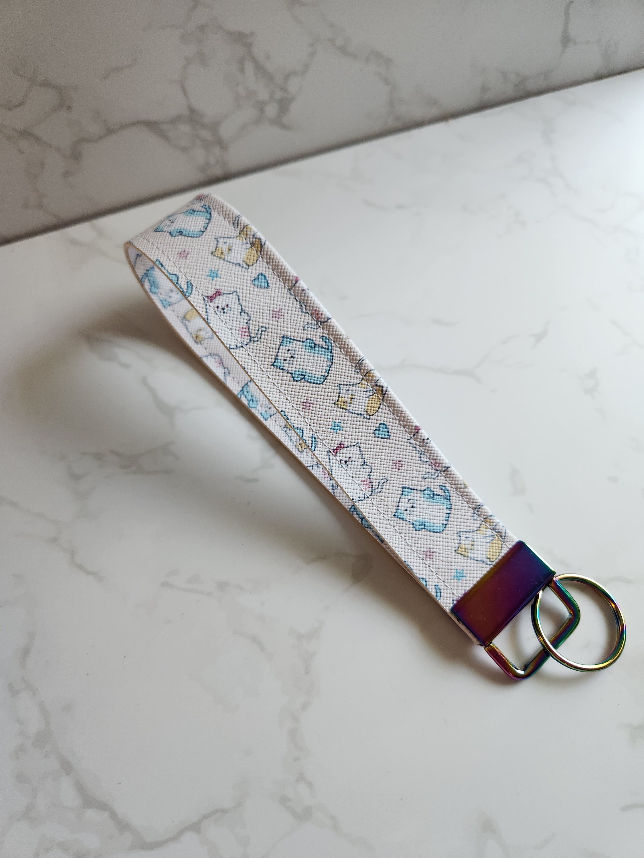 Cute Key Fobs - Cats - Vegan Leather, Hand Made 6 Inches Long - Etsy