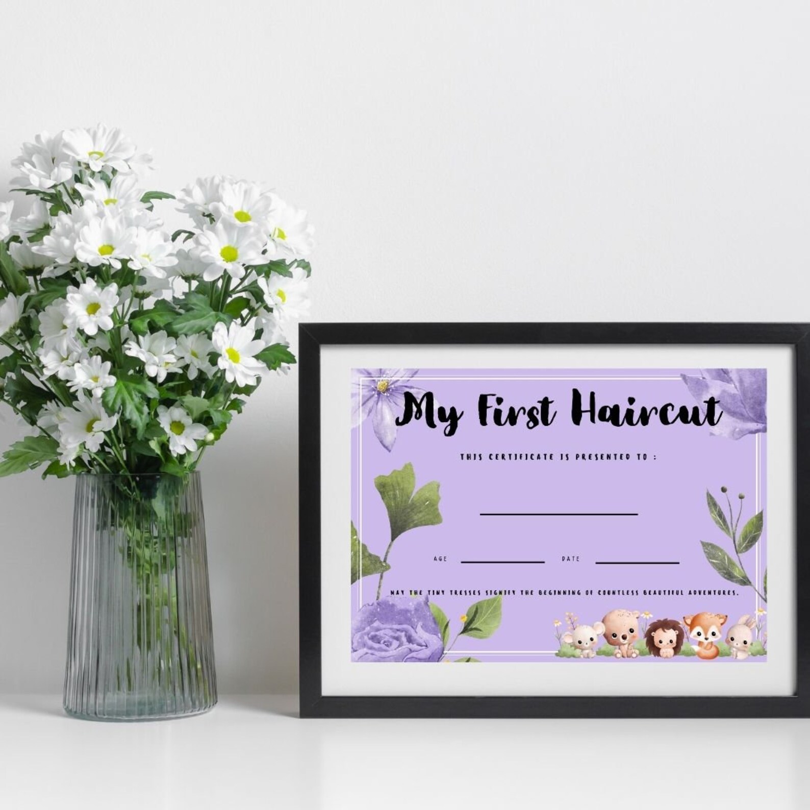 My First Haircut Certificate, Milestone Marker First Haircut Award for ...