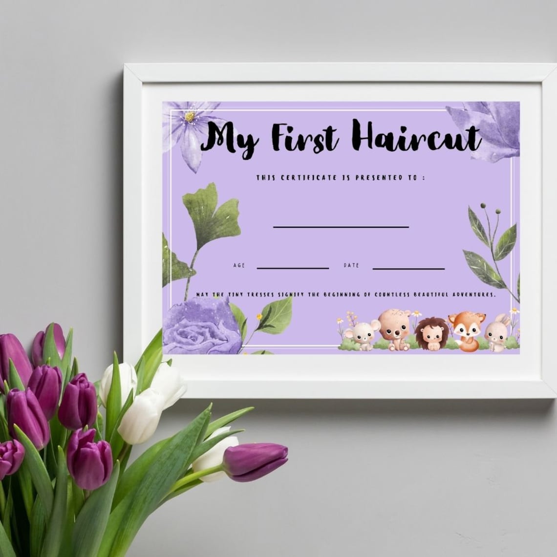 My First Haircut Certificate, Milestone Marker First Haircut Award for ...